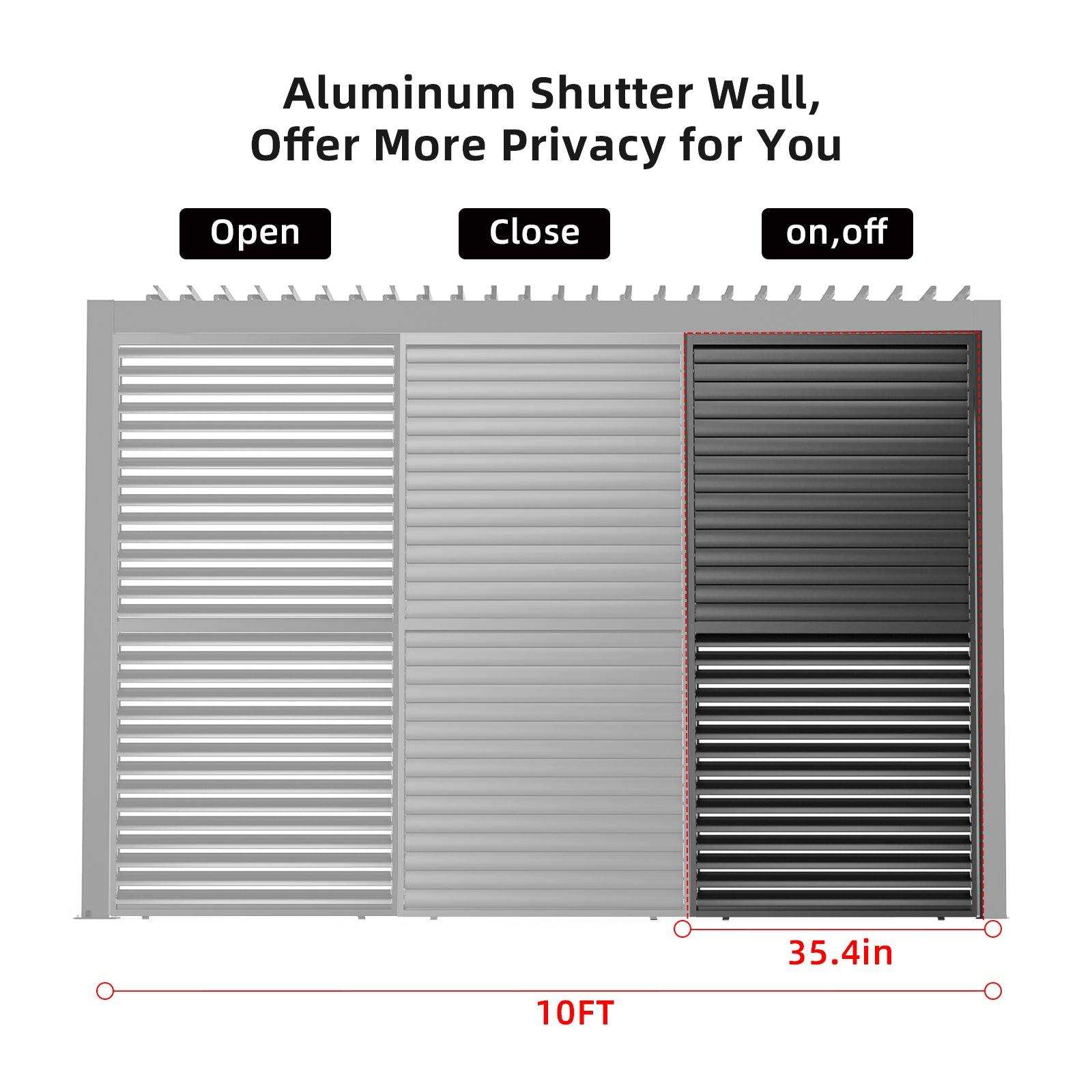 Aluminum Slats Louvered Wall Pergola Accessories – CheryLife