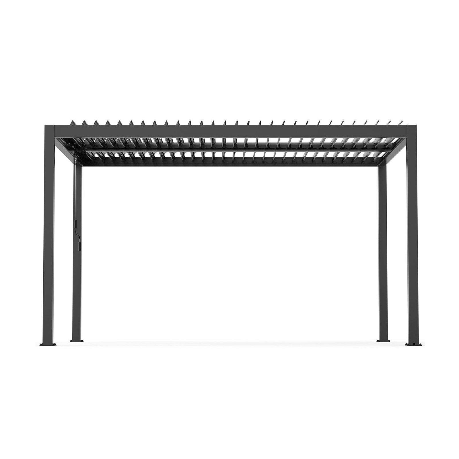 13x10 ft Upgraded Aluminum Louvered Pergola Kit with Adjustable Roof ...