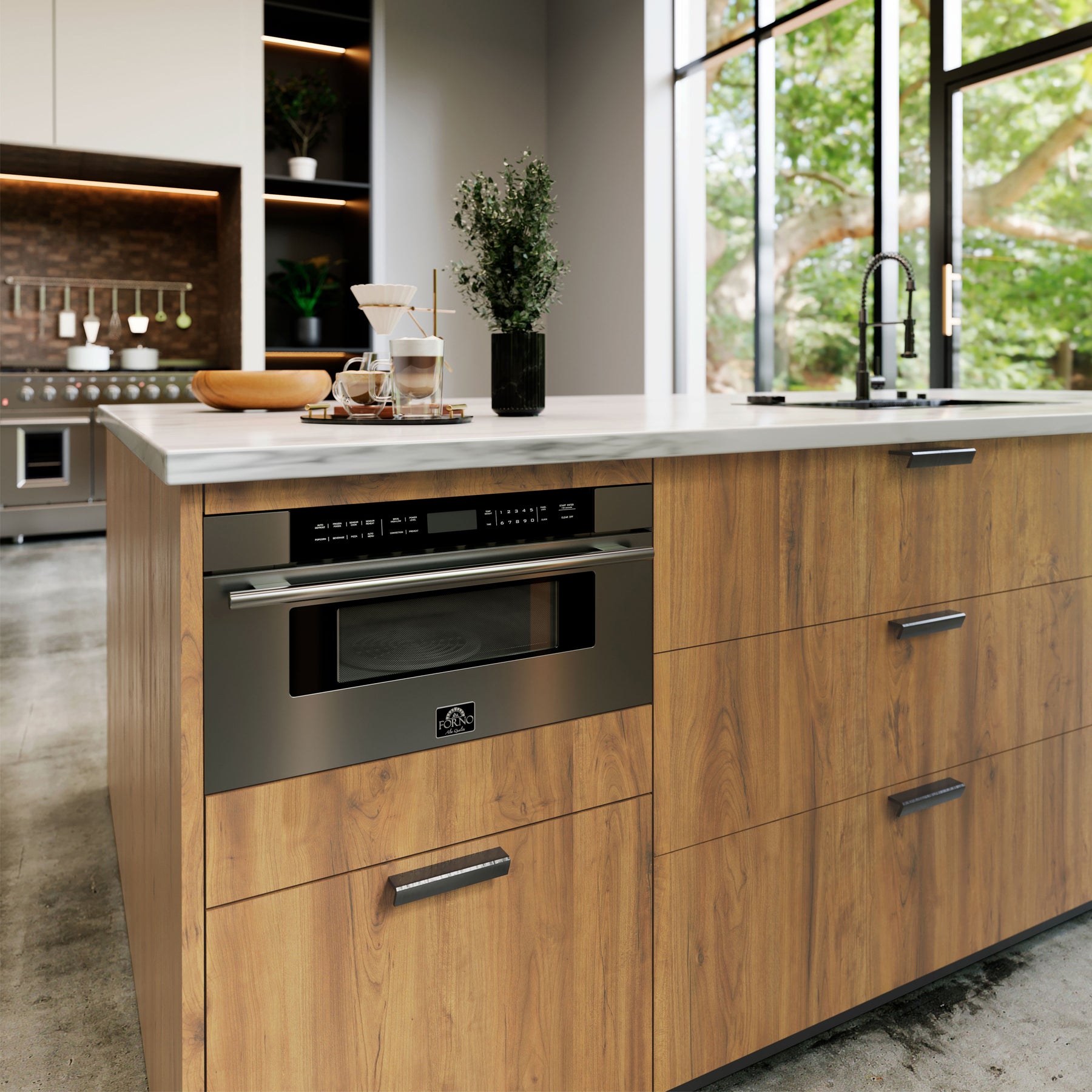 Forno Capoliveri 30-Inch Microwave Drawer, Stainless Steel, 1.2 cu.ft ...