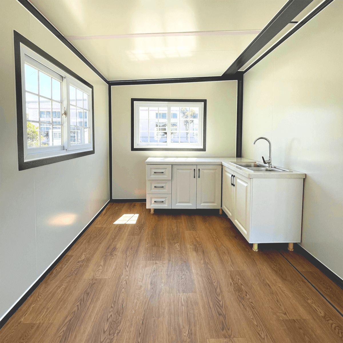 19x20 ft Expandable Prefab House with Cabinet – CheryLife 19x20 ft Expandable Prefab House with Cabinet – CheryLife